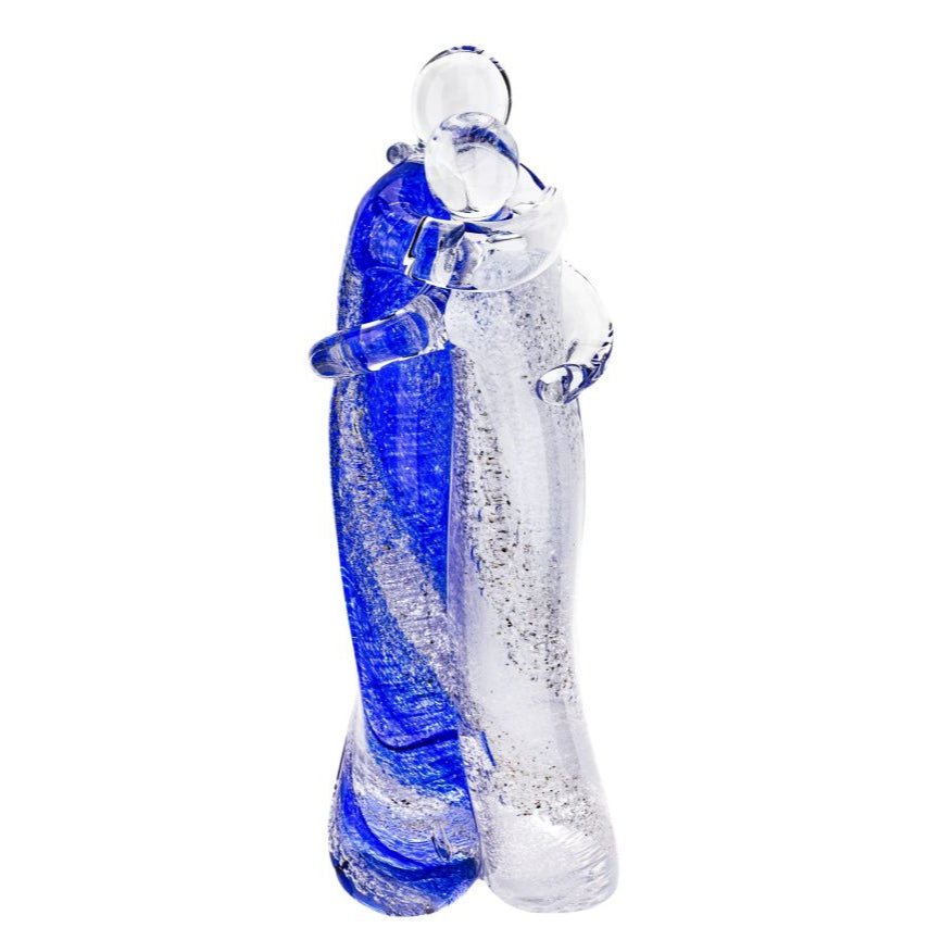 Embracing Couple Ashes Glass Art Sculpture